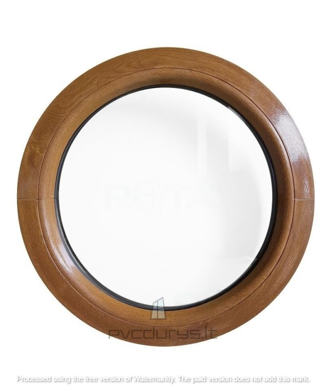 Apvalus langas dekoruotas fiksuotas - pvcdurys.lt