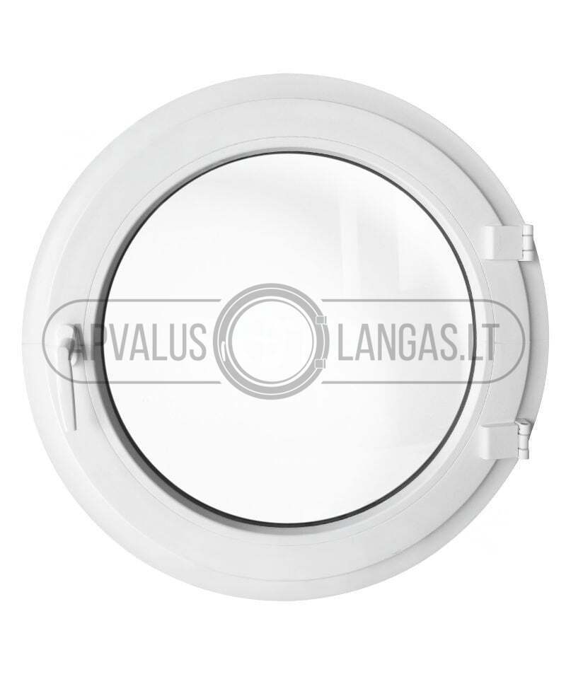 Apvalus langas baltas atidaromas - pvcdurys.lt
